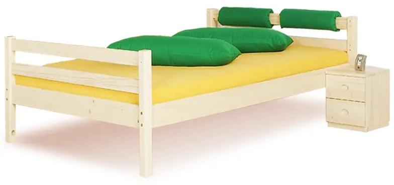 Dětská postel - jednolůžko DOMINO bez zábrany D901, masiv smrk DOMESTAV