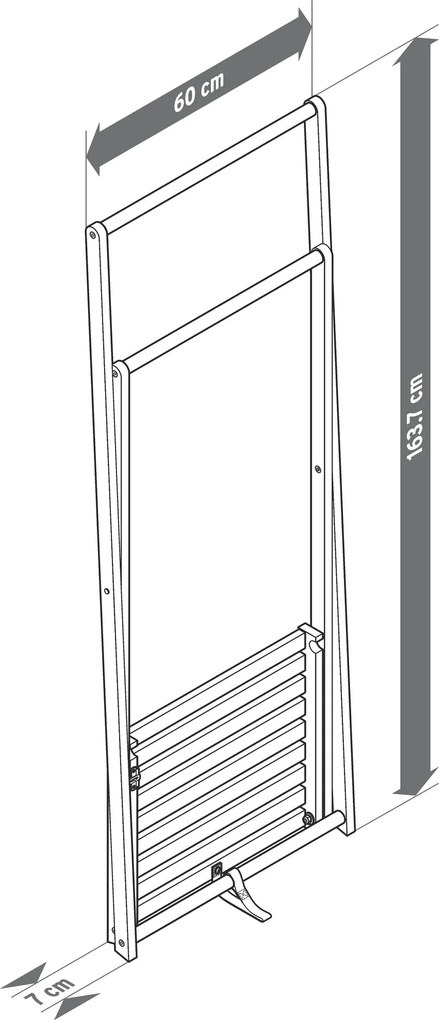 Tchibo - Sklápěcí věšák na šaty - barva: hnědá