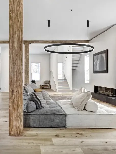 LED lustr Motif 150 černé stmívatelné