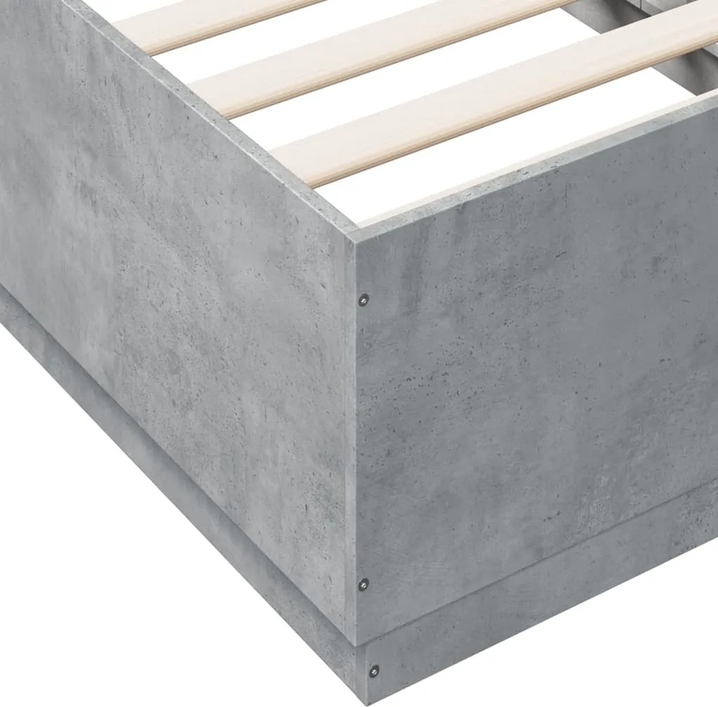 Rám postele betonově šedý 90 x 190 cm kompozitní dřevo 3209754