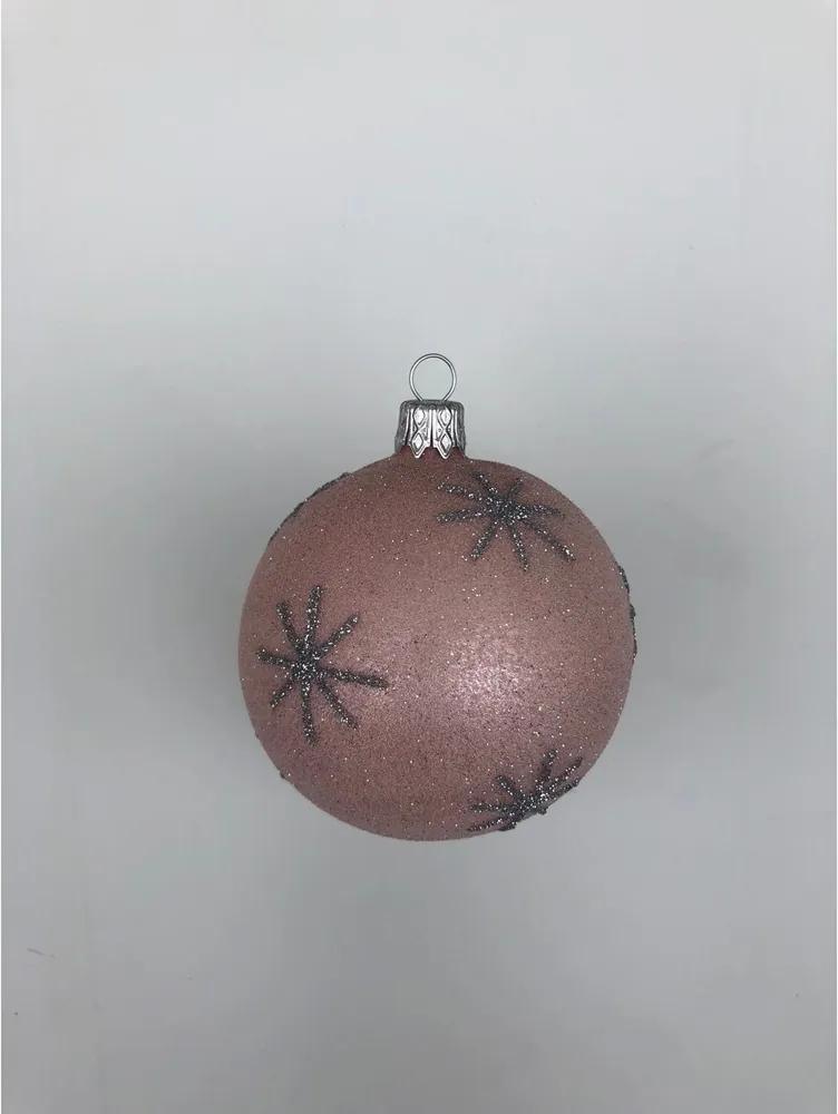 Vánoční koule 8 cm hvězdička/stromek SET/6ks