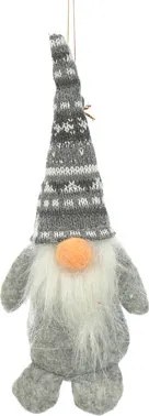 Vánoční figurka látkového skřítka s visícíma nohama 18 cm