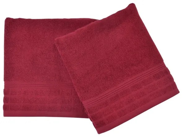 Praktik Ručník a osuška RINGO 450 g/m2  Ručník RINGO 50x100 cm bordó