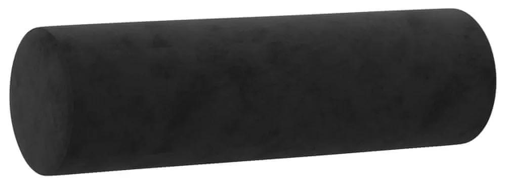 Petromila 2místná pohovka s polštáři černá 140 cm samet