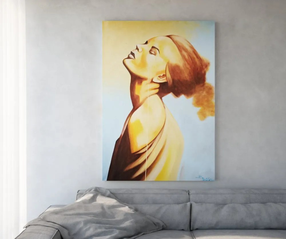 Obraz Young Žena 120x170 cm vícebarevná akryl na plátně