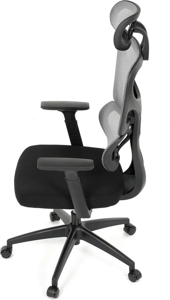 Ergonomická kancelářská židle LEXON - šedá síťovina