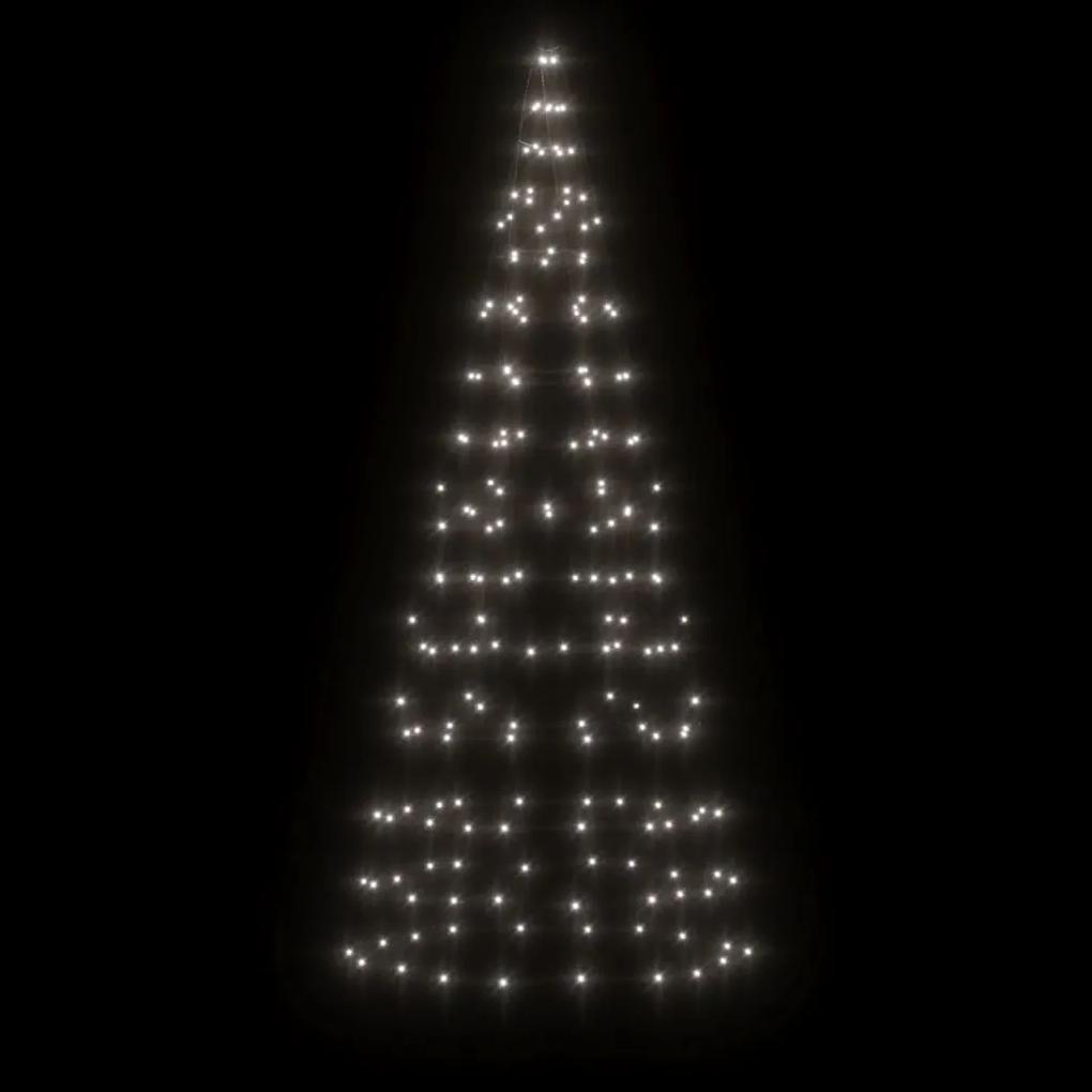 Vánoční stromek na stožár 200 studených bílých LED 180 cm