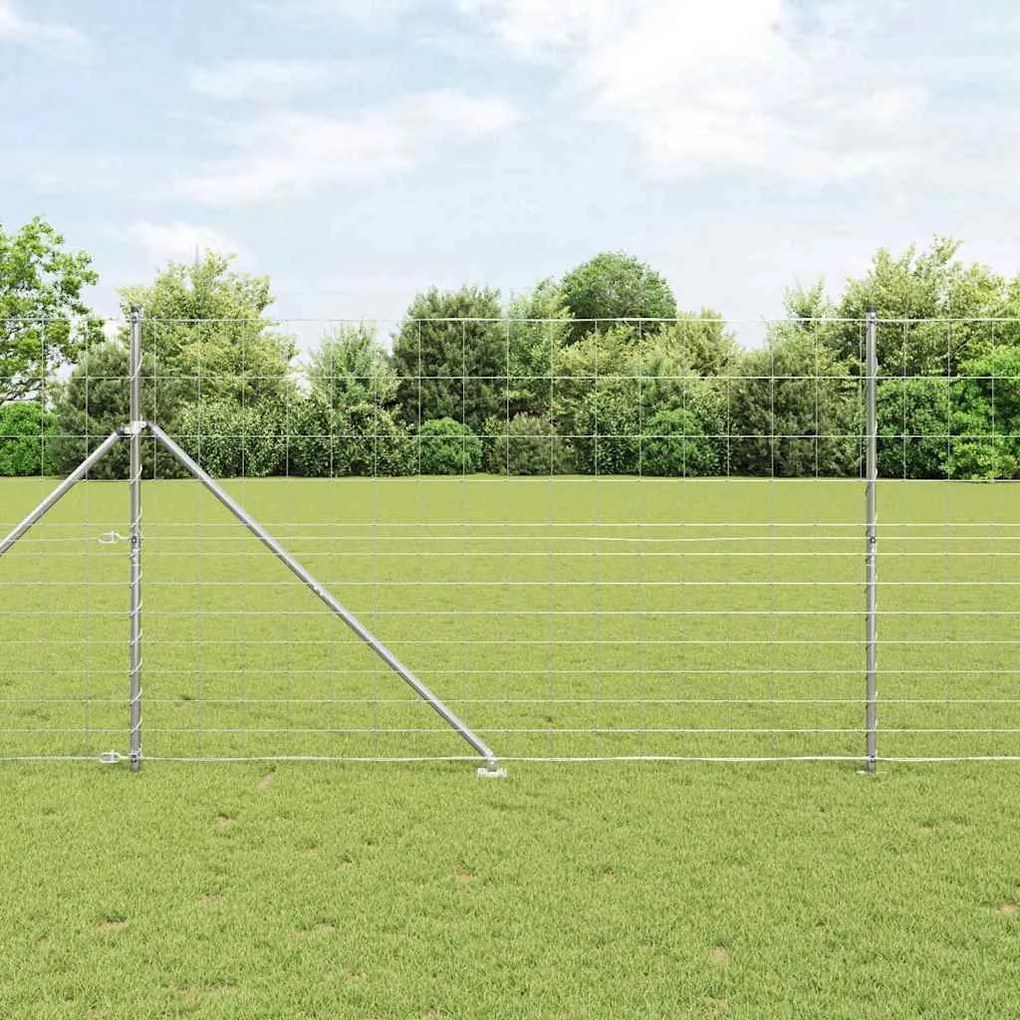 Svařované drátěné ploty s hroty 50 x 1,5 m Pozinkovaná ocel 3351463