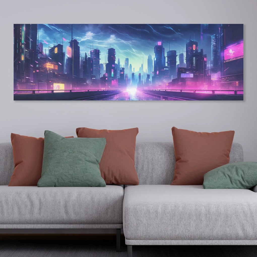 Obraz na plátně - Tokyo 2066 FeelHappy.cz Velikost obrazu: 180 x 60 cm