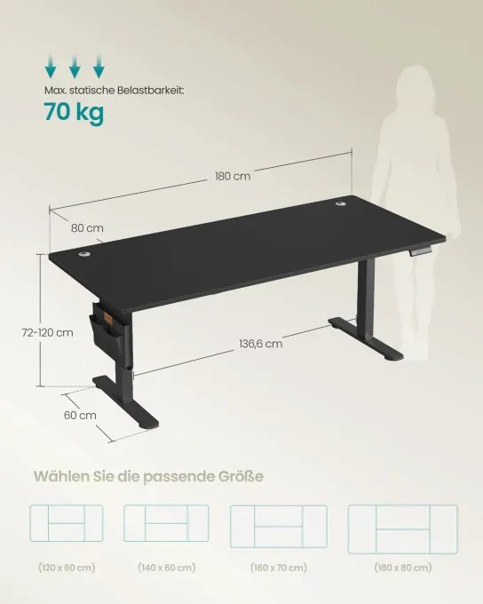Elektrický kancelářský stůl LSD138BZ01