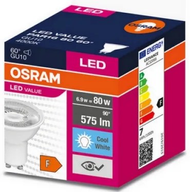 LED žárovka GU10 PAR16 OSRAM 6,9 (80W) neutrální bílá (4000K) reflektor 60°