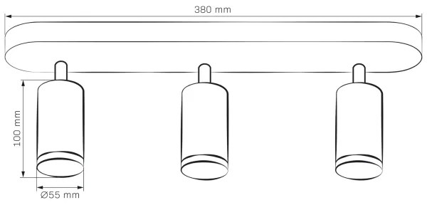 LED RGBW Stmívatelné koupelnové bodové svítidlo TURYN 3xGU10/6W/230V IP44 bílá