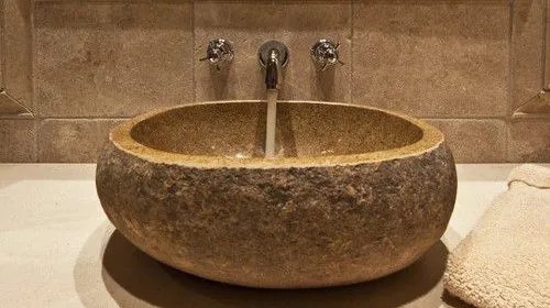 Indera The Lavabo Cut 55383 Umyvadlo z přírodního říčního kamene