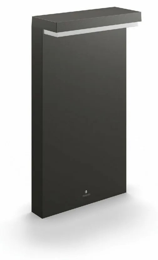 Philips Bustan UltraEfficient venkovní sloupkové LED svítidlo 3,8W 2700K 45cm, antracitová