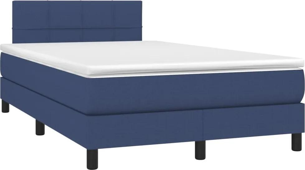 vidaXL Box spring postel s matrací a LED 120 x 200 cm textil [3133147] Barva: tmavě hnědá