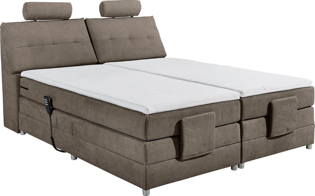 XXXLutz POSTEL BOXSPRING, 180/200 cm, hnědá MID.YOU - Manželské postele - 002220021905