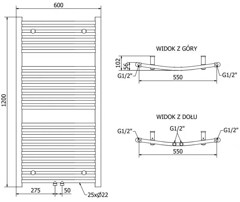 Mexen Ares, elektrické topné těleso 1200 x 600 mm, 600 W, bílá, W102-1200-600-6600-20