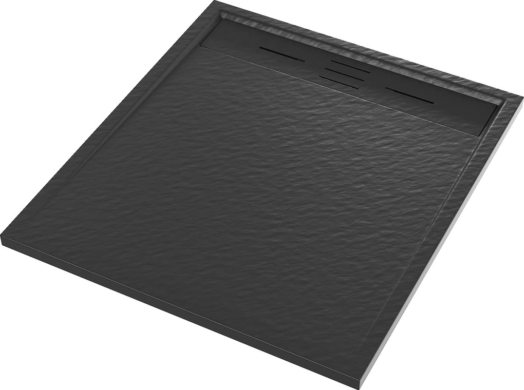 Gamma Erga Almac, SMC sprchová vanička 90 x 80 x 3 cm, černá matná, ERG-GMA-AL-8090BK