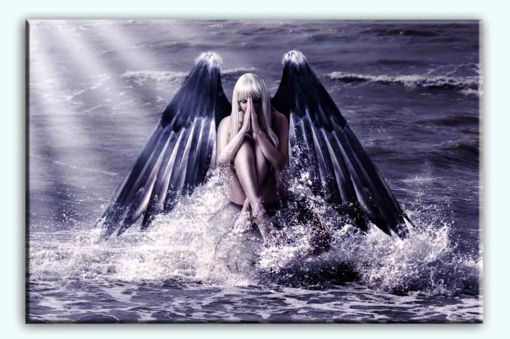 Malvis ® Obraz Modlitba andělům Velikost: obdélník - 100x45 cm
