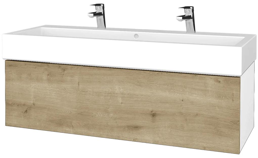 Dřevojas Koupelnová skříňka VARIANTE SZZ 120 Varianta: N01 Bílá lesk / L01 Bílá vysoký lesk