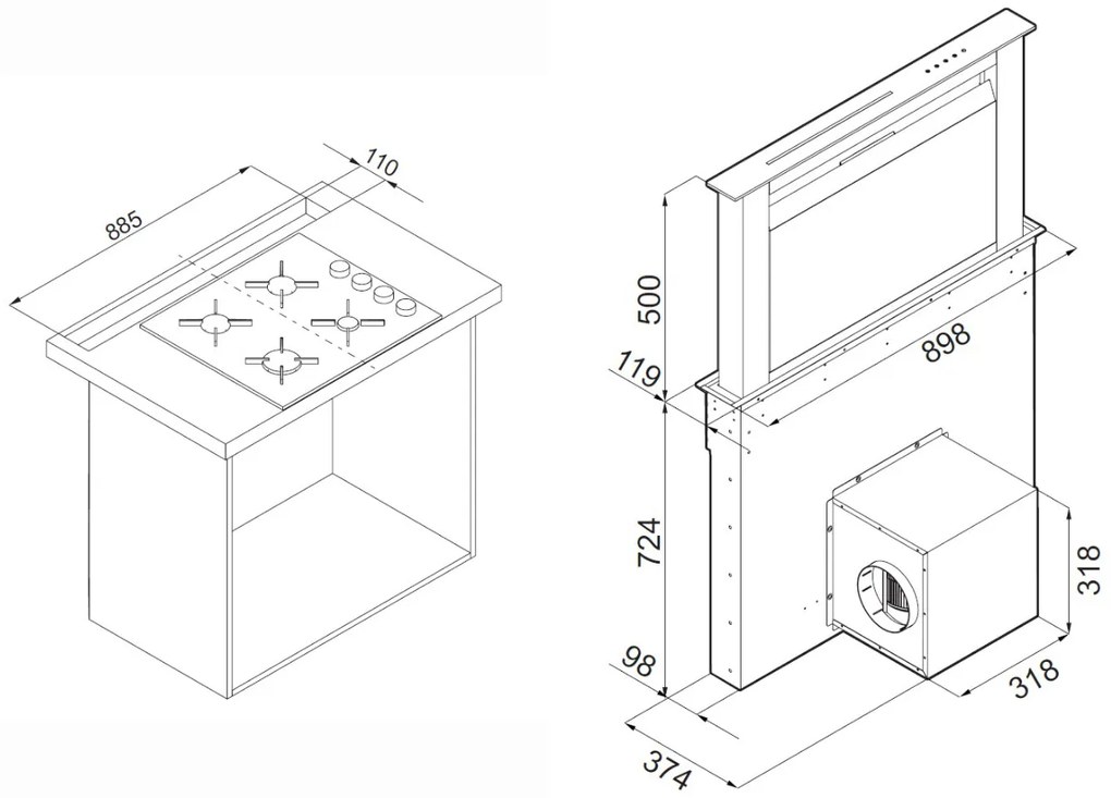 Ciarko Design Odsavač par Ciarko Design Moondraft Inox (CDB9001IC)