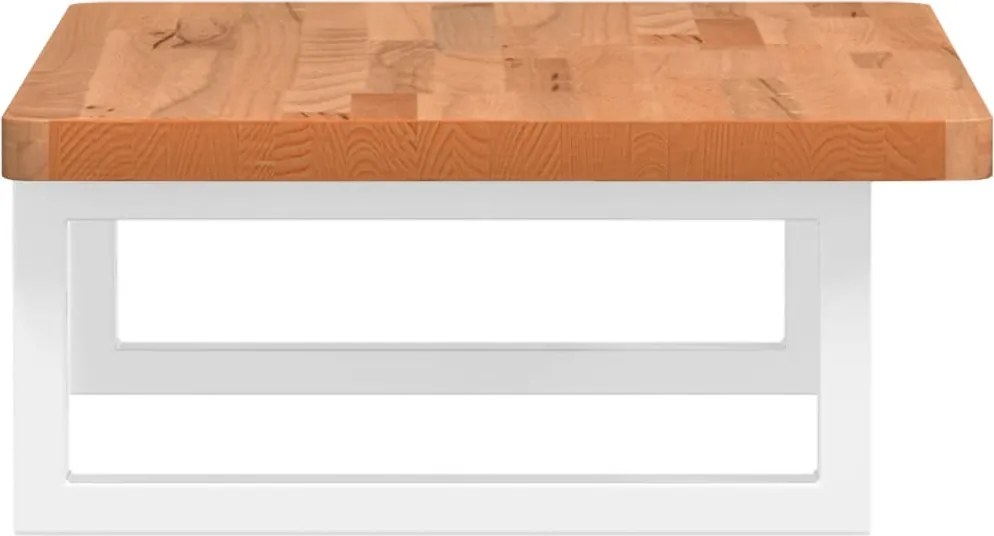 Deska pod umyvadlo nástěnná ocel a masivní bukové dřevo 3302368