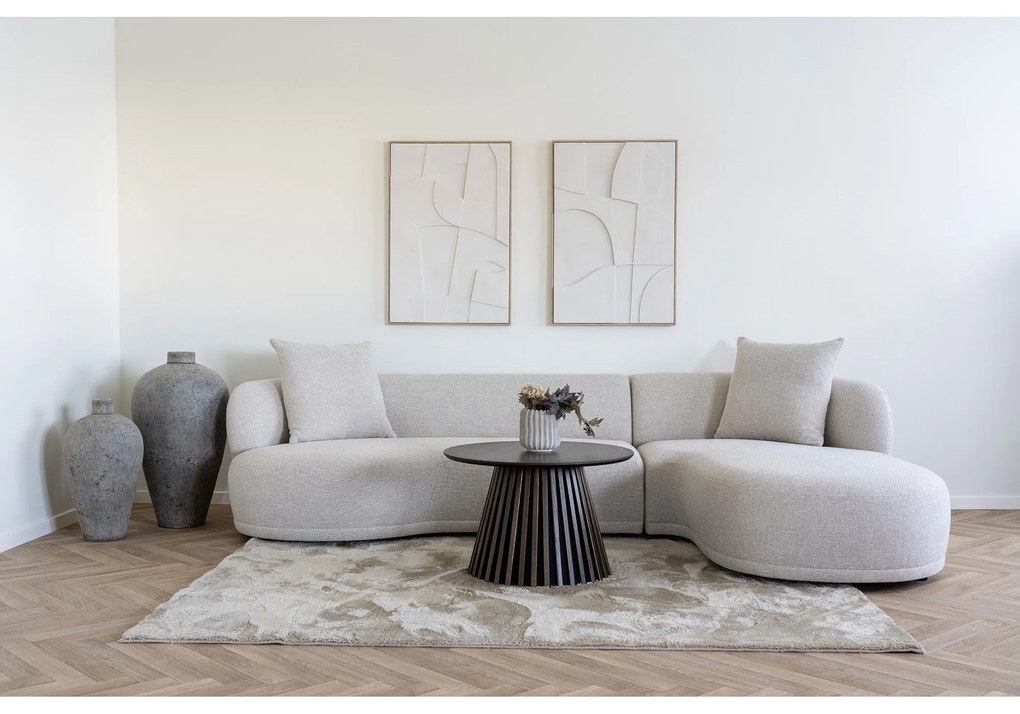 House Nordic Rohová pohovka KINGSTON béžová s lenoškou vpravo 256 cm