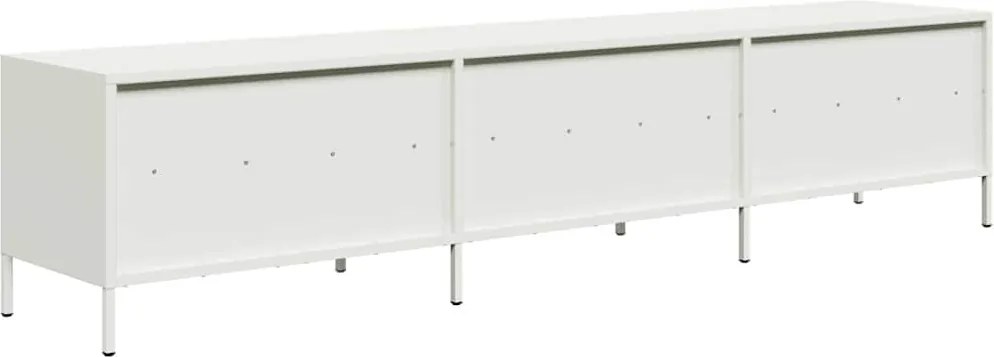 TV skříňka bílá 202 x 39 x 43,5 cm ocel válcovaná za studena 3307160
