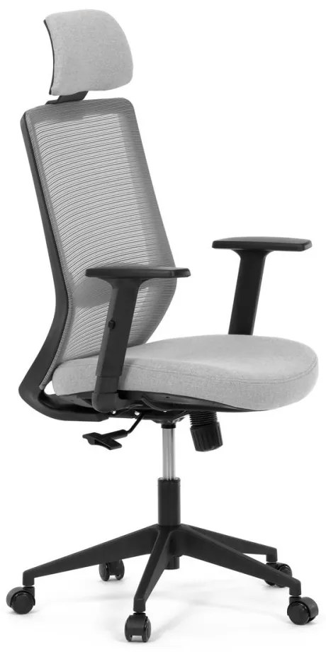 Kancelářská ergonomická židle SENA — síť / látka, černá / šedá