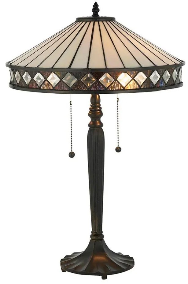 Endon 70935 - Stolní lampa Tiffany FARGO 2xE27/60W/230V pr. 41,5 cm