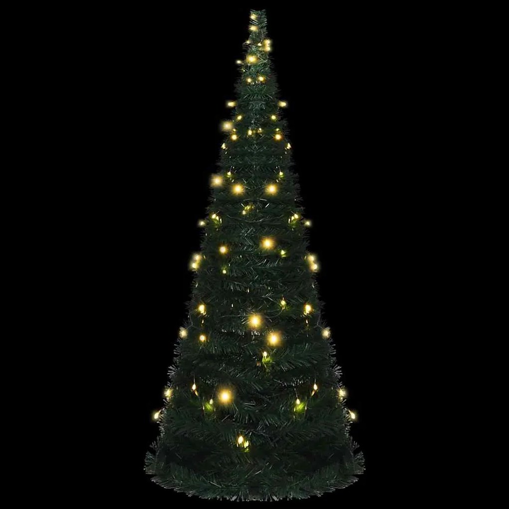 Pop-up umělý vánoční stromek s LED osvětlením zelený 210 cm 321525