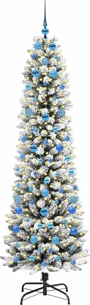 Umělý vánoční stromeček Bílá 210 cm PVC, kov a plast 3396124