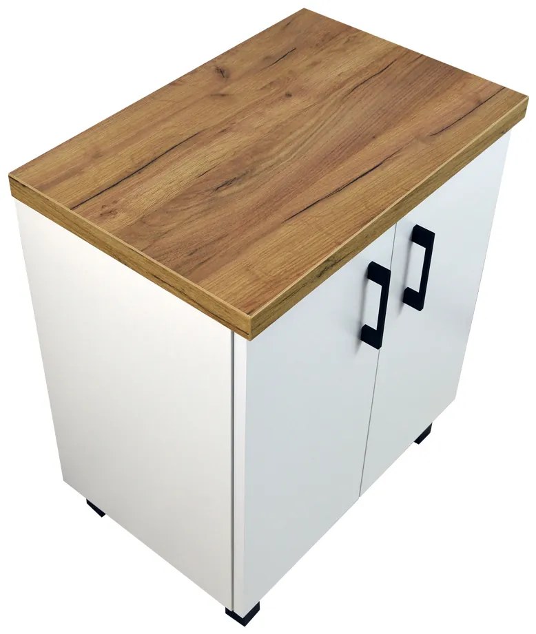 Comodo Koupelnová skříňka pod deskové umyvadlo ROSO W 60-HD - bílá/zlatý dub