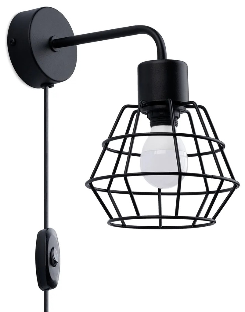Sollux Lighting Nástěnné svítidlo SUBA černé