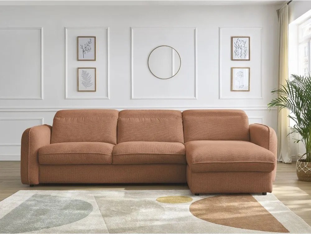 Oranžová rohová pohovka Achille – Bobochic Paris