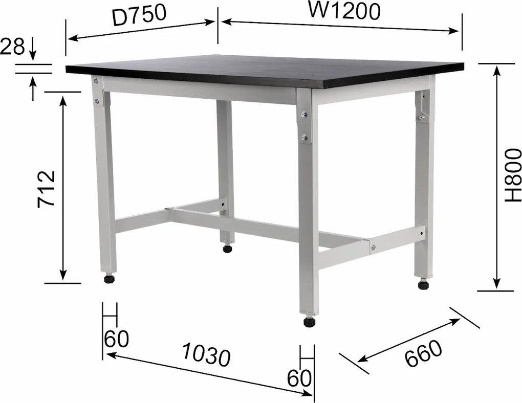 Xingao Lehký pracovní stůl 120 E-ZDG1275J