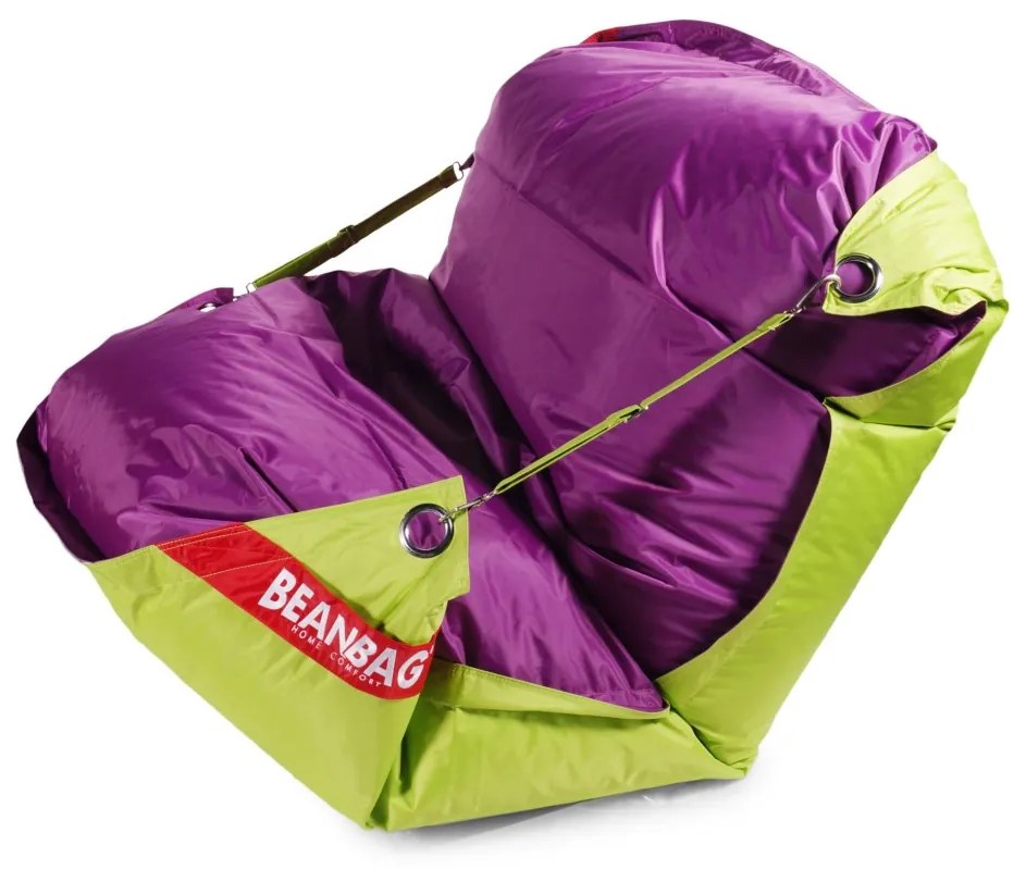 BeanBag Sedací pytel 189x140 duo limet - purple