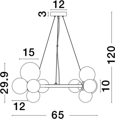 Závěsné svítidlo NOVA LUCE ODILLIA G9 9028856 bez žárovky