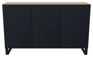 Komoda Leo Dub artisan-černá 150 cm
