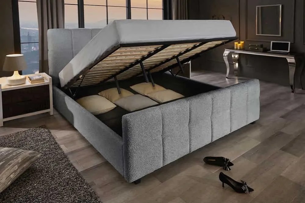 Designová postel Viola 180 x 200 cm šedá