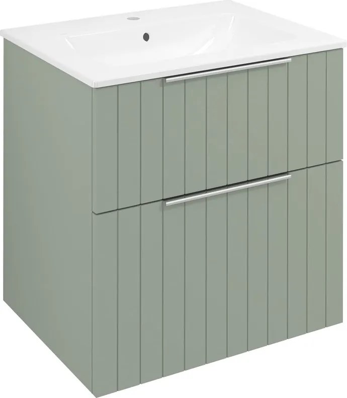 Sapho Sapho, CIRASA umyvadlová skříňka 59,2x64x46cm, verde strip, CR601-4444S