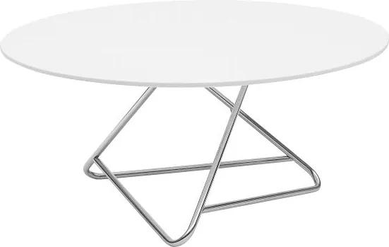 Stůl s bílou deskou Softline Tribeca, Ø 90 cm