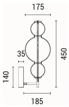 LED Nástěnné svítidlo BLOSSOM LED/12,6W/230V 3000K