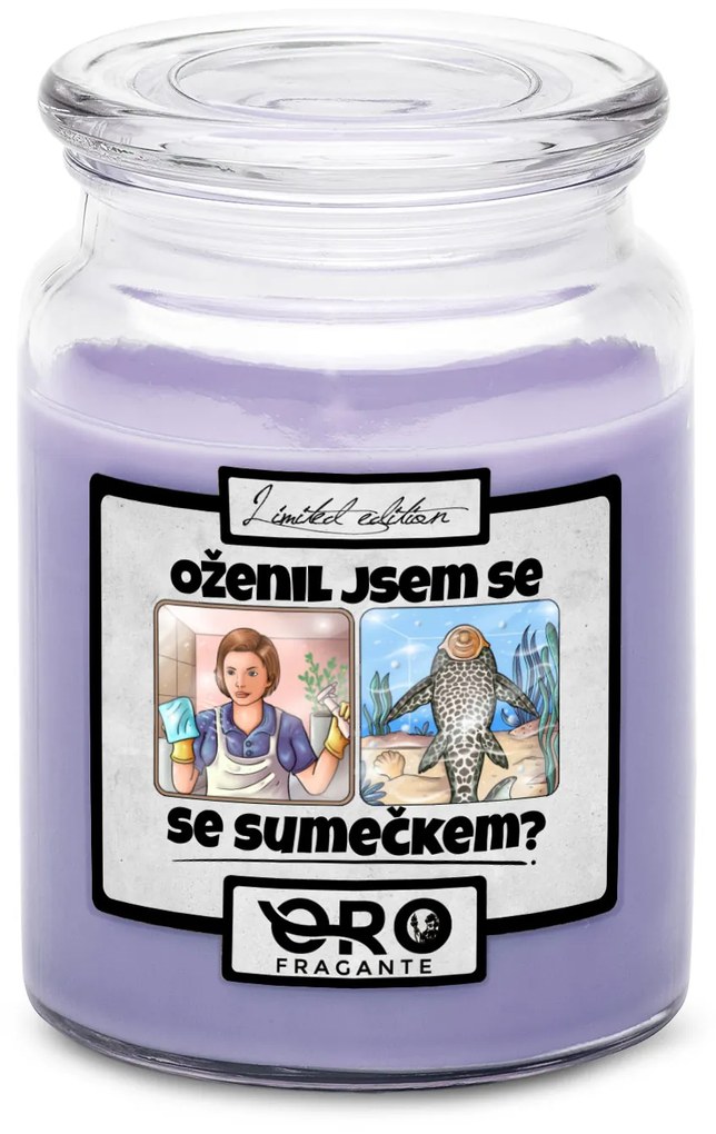 Svíčka Se sumečkem (Vůně svíčky: Levandule)