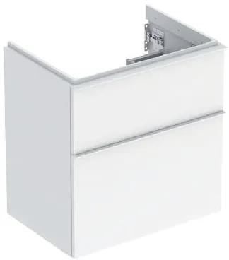 Geberit iCon - Umyvadlová skříňka, 59x62x42 cm, 2 zásuvky, lesklá bílá 502.307.01.1