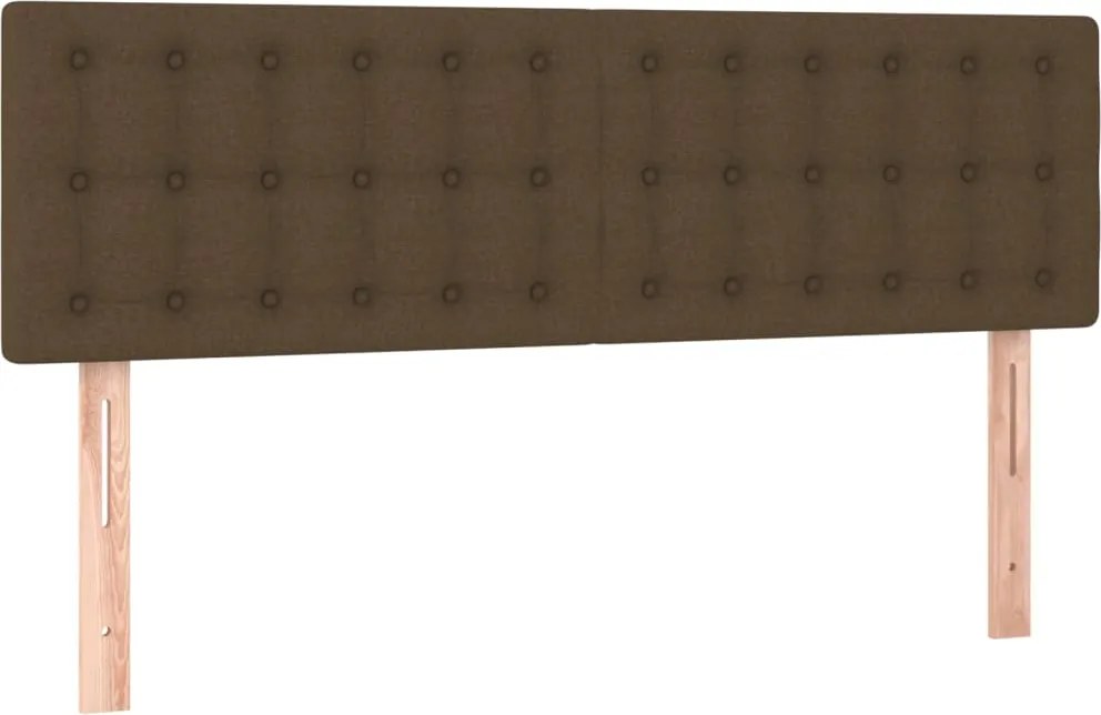 Box spring postel s matrací tmavě hnědá 140x190 cm textil 3140372