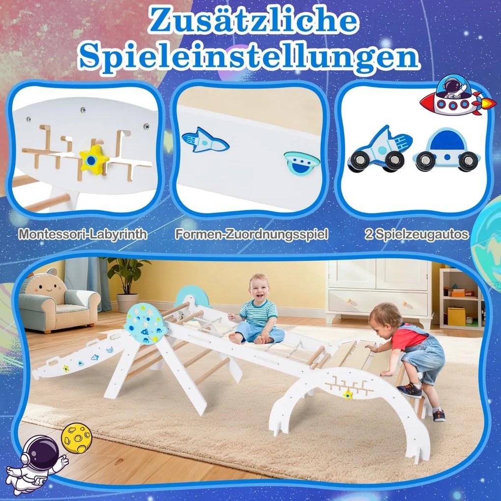 Costway 9 v 1 Montessori prolézačka sada s lezeckým obloukem