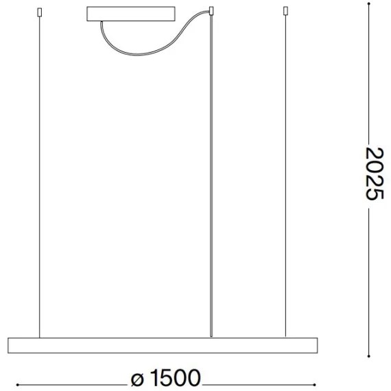 Ideal Lux - LED Lustr na lanku ORACLE SLIM LED/83W/230V 2700K pr. 150 cm bílá