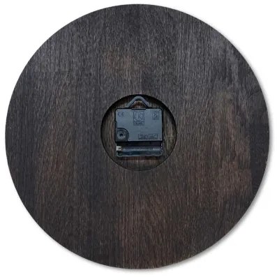 Luxusní dřevěné nástěnné hodiny Wenge s 3D číslicemi | SENTOP MAS016-OSMO-3169-heads-black