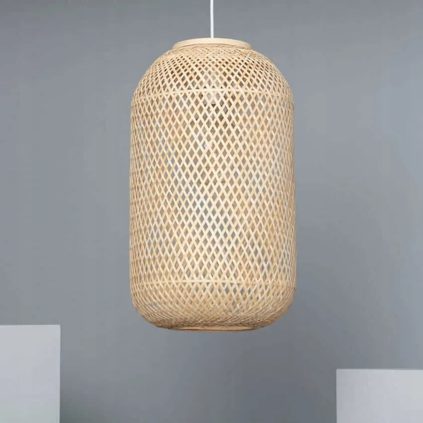 Bambusová závěsná lampa Boho ABR-LW24-BH-E27 Abruzzo přírodní